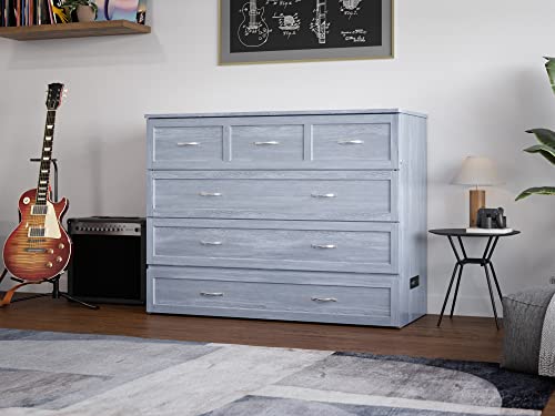 AFI,Northfield Murphy Bed Chest, Full, Driftwood