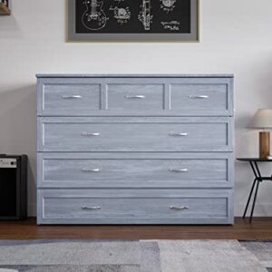 AFI,Northfield Murphy Bed Chest, Full, Driftwood