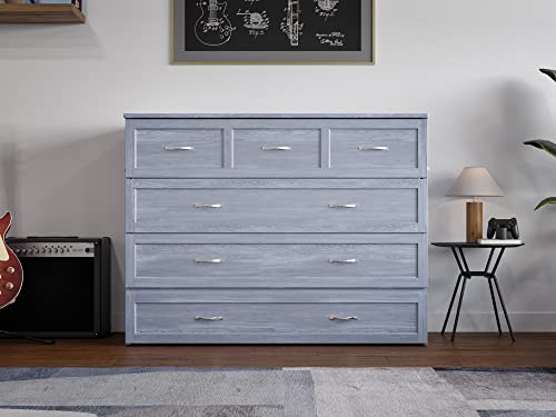 AFI,Northfield Murphy Bed Chest, Full, Driftwood