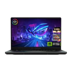 asus rog zephyrus gaming laptop, 15.6” 165hz qhd display, amd ryzen 9 5900hs, nvidia geforce rtx3080, 24gb ram, 1tb pcie ssd, rgb backlit keyboard, hdmi, windows 10 home, eclipse grey