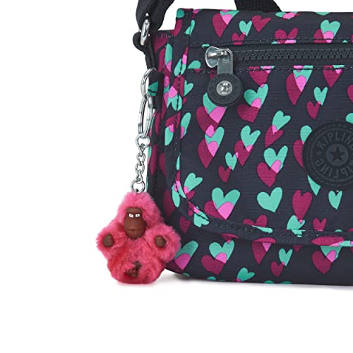 Kipling Women's Sabian Mini Crossbody, Lightweight Everyday Purse, Shoulder Bag, Tender Hearts