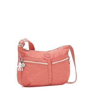 Kipling Women’s Izellah Crossbody, Super Light Everyday Purse, Nylon Shoulder Bag, Vintage Pink