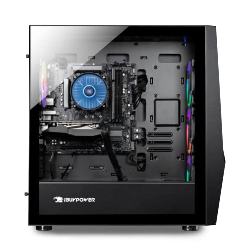 iBUYPOWER SlateMR Gaming PC Computer Desktop SlateMR 2150V2 (Intel Core i5 12400F 2.5 GHz, GeForce GTX 1650 4GB, 8 GB DDR4 RAM, 500 GB NVMe SSD, WiFi Ready, Windows 11 Home),Black