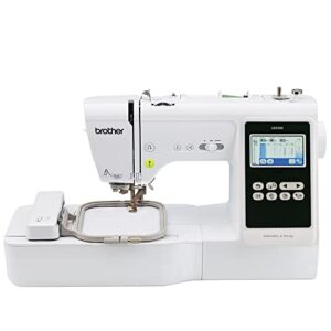 brother lb5000 sewing and embroidery machine, 80 built-in designs, 103 built-in stitches, computerized, 4" x 4" hoop area, 3.7" lcd touchscreen display, 7 included feet