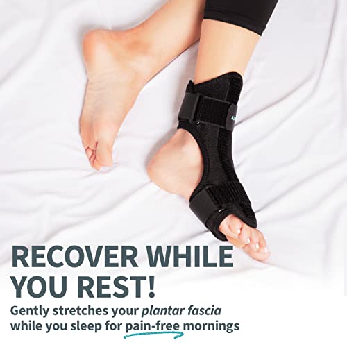 AZMED Plantar Fasciitis Night Splint for Men, Women | Compression Foot Sleeve for Heel, Ankle & Achilles Tendonitis | Adjustable Arch Support Foot Brace for Pain Relief | Light, Breathable