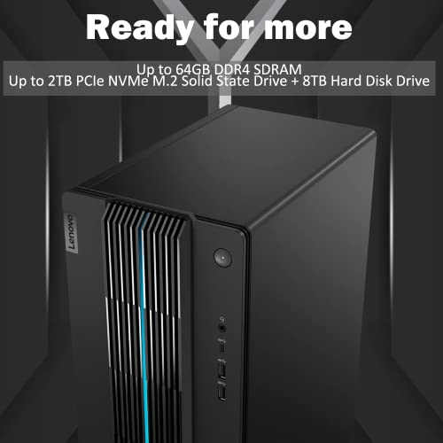 Lenovo IdeaCentre 5 Gaming Desktop, Intel Core i7-12700 Processor, GeForce RTX 3060, 16GB RAM, 1TB SSD + 2TB HDD, RJ45, HDMI, DP, Wired KB & Mouse, Wi-Fi 6, Windows 11 Home