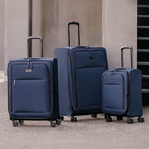 BUGATTI Reborn Collection 28 Inch Spinner Luggage for Airplanes, Large Expandable Suitcase with 360-Degree Spinner Wheels, Retractable Handle, Black