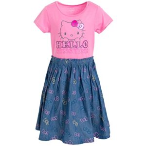 hello kitty little girls dress blue 7-8