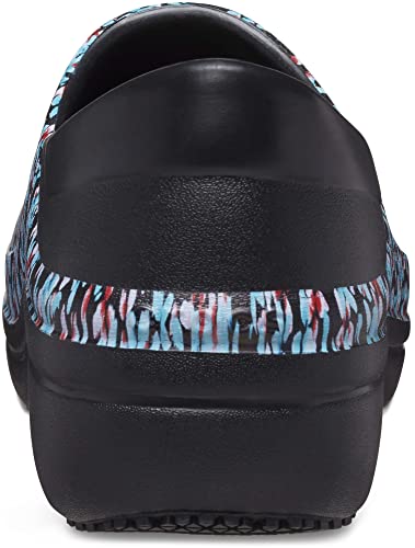 Crocs Women's Neria Pro II Clog, Slip Resistant Work Shoes, Black/Ice Blue, 9