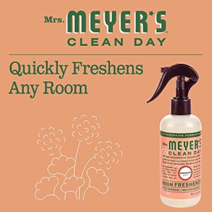 Mrs. Meyer's Room and Air Freshener Spray, Non-Aerosol Spray Bottle Infused with Essential Oils, Geranium, 8 fl. oz (Pack of 4)