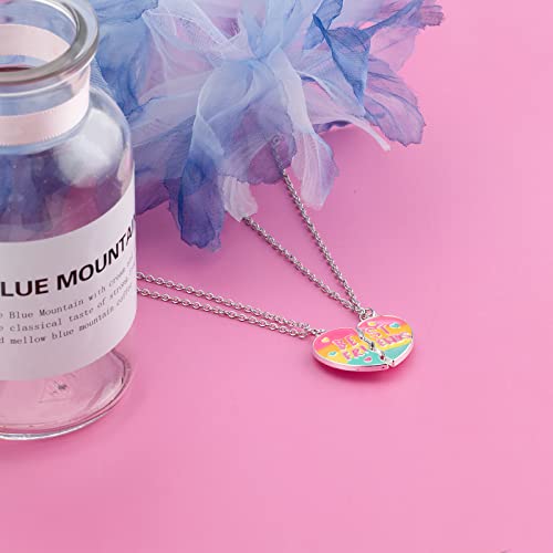 Angel's Draw Home Best Friend Necklace Gifts Magnetic Matching BFF Necklace for 2 Girls Friendship Gift for Sister Friends Birthday Gifts (Best Friend)