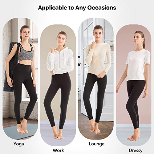 SINOPHANT High Waisted Leggings for Women - Full Length & Capri Buttery Soft Yoga Pants for Workout Athletic(Full Black,XXL)