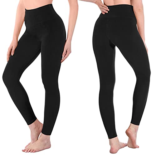 SINOPHANT High Waisted Leggings for Women - Full Length & Capri Buttery Soft Yoga Pants for Workout Athletic(Full Black,XXL)