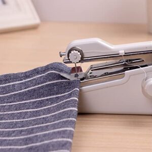 Handheld Sewing Machine, Portable Mini Cordless Handheld Electric Stitch Tool for Fabric Curtains Clothing Home Travel DIY Use