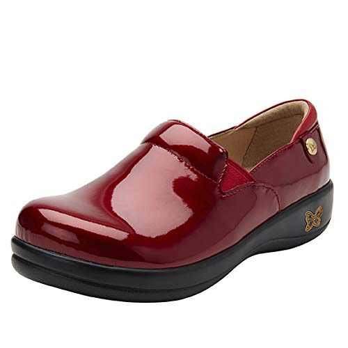 Alegria Women's Keli Cherry Bomb Patent Leather Shoes 9.5-10 Wide Width US