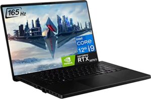 asus rog zephyrus m16 gaming laptop 2023 newest, 16" wqxga 165hz 2k display, 12th gen intel core i9-12900h, geforce rtx 3070 ti, 40gb ddr5 ram, 1tb ssd, wifi 6e, windows 11 home, bundle with jawfoal