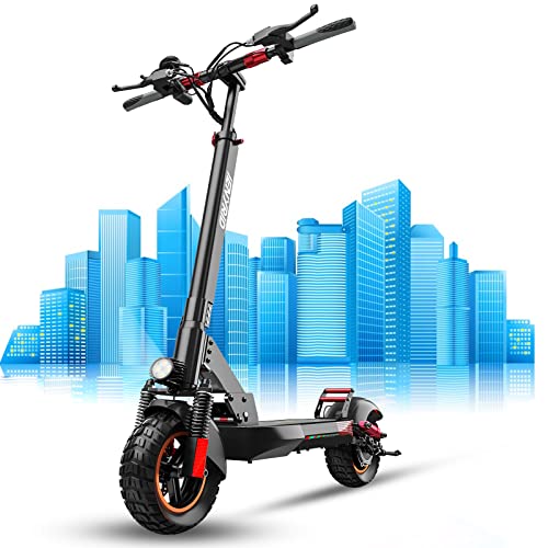 Electric Scooter for Adults, Electric Scooter with Seat, 10" Pneumatic Tires, 28 Mph Max Speed & 31 Miles Max Range(iE-M4PROS)