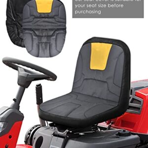 PACETAP Riding Lawn Mower Seat Cover, Heavy Duty 600D Oxford Waterproof Seat Cover with Padding, Durable Tractor Seat Cover Fits Kubota, for Cub Cadet, for Ford, for Mahindra, for Husqvarna (Medium)