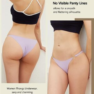 chahoo G-string Thongs for Women Sexy 5 Pack Seamless Women Underwear Breathable Low Rise T-back Tangas Ladies No Show Panties Hipster S-XL