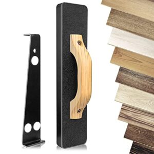 naacoo flooring tools - heavy big tapping block + heavy duty pull bar, needn't hammer, for vinyl plank flooring - tapping block just knock 1-2 times to complete flooring installation.