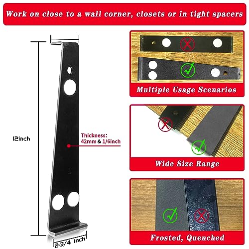 NAACOO Flooring Tools - Heavy Big Tapping Block + Heavy Duty Pull Bar, Needn't Hammer, for Vinyl Plank Flooring - Tapping Block Just Knock 1-2 Times to Complete Flooring Installation.