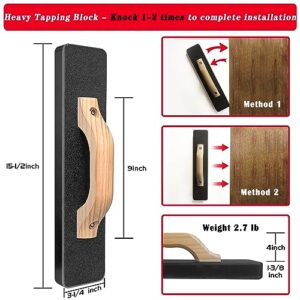 NAACOO Flooring Tools - Heavy Big Tapping Block + Heavy Duty Pull Bar, Needn't Hammer, for Vinyl Plank Flooring - Tapping Block Just Knock 1-2 Times to Complete Flooring Installation.