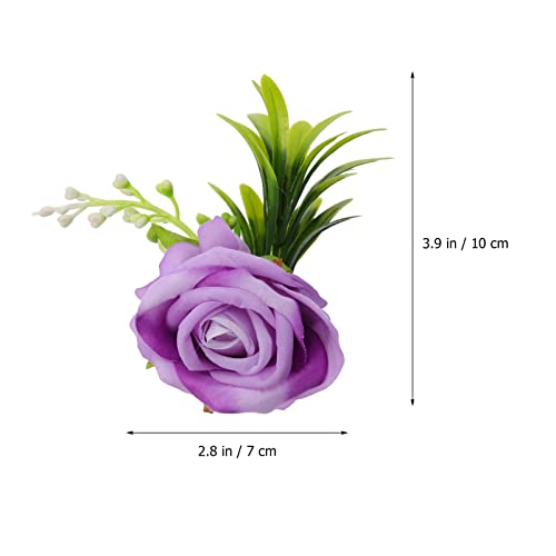 Beavorty Corsage Bracelet Artificial Flower Wrist Corsage Wristlet for Bride Bridesmaid