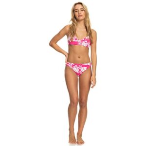 Roxy Women's Standard Beach Classics Hipster Bikini Bottom, Shocking Pink Hello Aloha 232