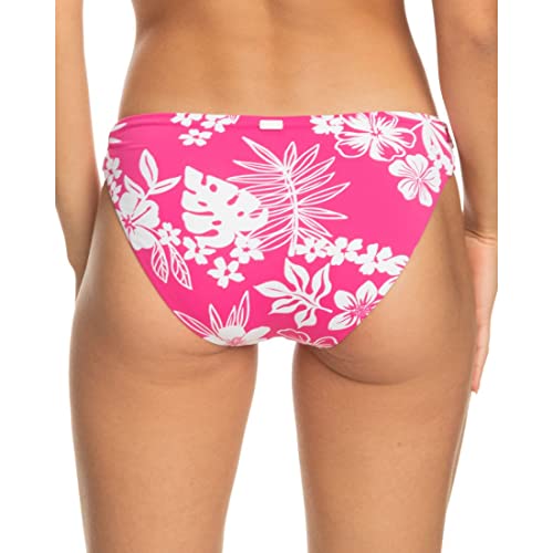 Roxy Women's Standard Beach Classics Hipster Bikini Bottom, Shocking Pink Hello Aloha 232