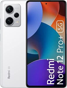 xiaomi redmi note 12 pro+ plus 5g (256gb + 8gb) factory unlocked 6.67" 200mp triple camera (only 4g tmobile/tello/mint usa market) + extra (w/fast car charger bundle) (white porcelain)