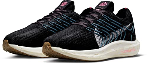 Nike Women's Pegasus Turbo Running Shoe (Black/White/Anthracite/Aqua, us_Footwear_Size_System, Adult, Women, Numeric, Medium, Numeric_8_Point_5)