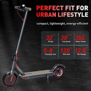 drosery Electric Scooter, 350W Motor 8.5" Solid Tires Electric Scooter Adults, 20 Miles Range 18.6 MPH Speed with App, 36V 10.4Ah Battery, Folding Commuter Scooter Electric for for Adults Kids Teens