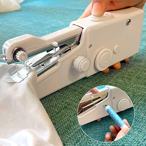 Portable Sewing Machine, Mini Sewing Professional Cordless Sewing Handheld Electric Household Tool - Quick Stitch Tool for Fabric, Clothing, or Kids Cloth Home Travel Use