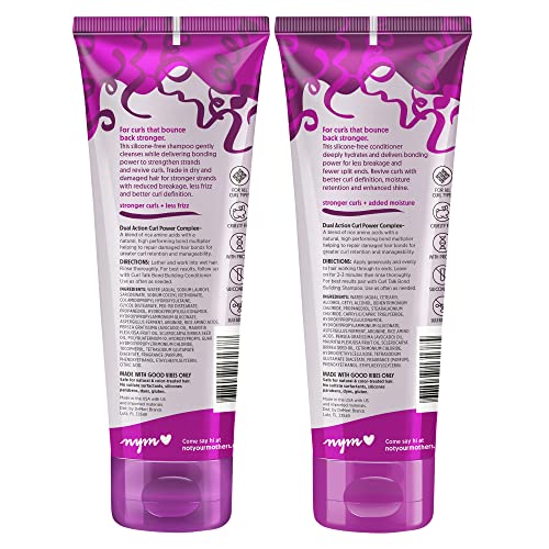 Not Your Mother's Curl Talk Bond Building Shampoo and Conditioner (2-Pack) - 8 fl oz - Strengthening Shampoo and Conditioner Set for Curly Hair