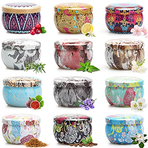 12 Pack Scented Candles Gift Set, Aromatherapy Candles Gifts for Women, 8% Essential Oil, 240H Long Last Burning Stress Relief Candles, Soy Candles for Birthday, Mother's Day, Anniversary, Christmas