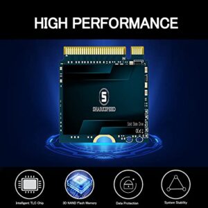 M.2 2230 SSD 256GB SSHARKSPEED NVMe PCIe Gen3.0X4 Internal Solid State Drive, Compatible with Steam Deck，Microsoft Surface pro 7/pro 8+/pro X/laptop3/laptop4/laptop Go, Ultrabook(256GB, 2230 Gen3.0)