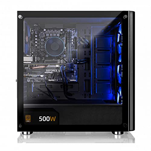 TJJ Neptune Gaming PC Desktop Computer - Intel Core i3-12100F (Beat i7-8700), NVIDIA GTX 1660 Super 6GB, 16GB DDR4 3200, 1TB SSD, VR Ready, WiFi 6E, RGB Keyboard & Mouse & Speakers, Win 11 Pro