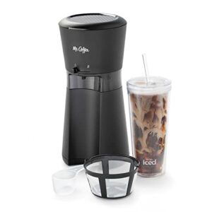 Mr. Coffee Iced Coffee Maker, Single Serve Machine with 22-Ounce Tumbler and Reusable Coffee Filter, Black & Iced Coffee Maker, Single Serve Machine, Lavender