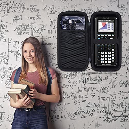 co2CREA Hard Case Compatible with Texas Instruments TI-84 Plus CE/TI-84 Plus/TI-Nspire CX II CAS/TI-Nspire CX II/TI-83 Plus/TI-89 Titanium/TI-85 / TI-86 Color Graphing Calculator, Black