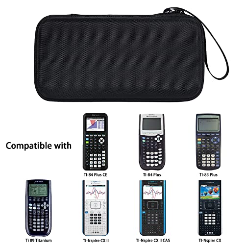 co2CREA Hard Case Compatible with Texas Instruments TI-84 Plus CE/TI-84 Plus/TI-Nspire CX II CAS/TI-Nspire CX II/TI-83 Plus/TI-89 Titanium/TI-85 / TI-86 Color Graphing Calculator, Black