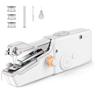 handheld sewing machine practical sewing tool,mini handheld sewing machine for quick stitching,portable sewing machine suitable for home,travel and diy,electric handheld sewing machine for beginners,white