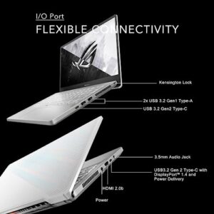 ASUS 2022 ROG Zephyrus G14 14/'' FHD 144Hz Gaming Laptop, AMD Ryzen 7-5800HS, 24GB RAM, 1TB PCIe SSD, Backlit Keyboard, NVIDIA GeForce RTX 3060 6G Graphics, Win 11 Pro, White, 32GB USB Card