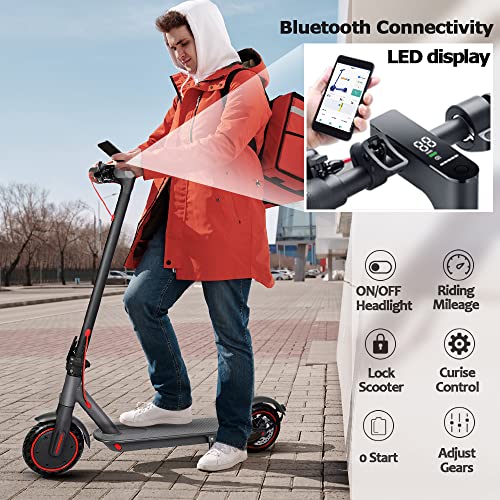 Electric Scooter for Adults 350W Commuter Electric Scooters Up to 19MPH & 19-21Miles Range Foldable Electric Scooter Double Braking Scooters,8.5" Tires APP Control Teens Electric Scooter