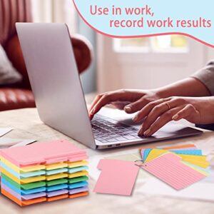 400 Pcs Colored Index Cards, 3x5 Inches Ruled Index Cards with Ring Blank Flashcards Lined Index Cards Heavy Note Cards for Studying Office Home School Supplies