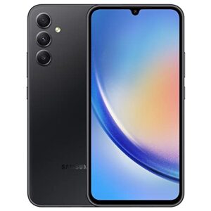 samsung galaxy a34 5g + 4g lte (128gb + 6gb) unlocked worldwide (only t-mobile/mint/metro usa market) 6.6" 120hz 48mp triple camera + (25w wall charger) (awesome graphite (sm-a346m))