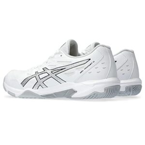 ASICS Women's Gel-Rocket 11 Volleyball Shoes, 7.5, White/Pure Silver