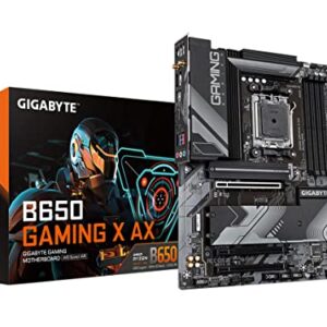 GIGABYTE B650 Gaming X AX (AM5/ LGA 1718/ AMD/ B650/ ATX/ 5-Year Warranty/ DDR5/ PCIe 4.0 M.2/ PCIe 4.0/ USB 3.2 Gen2x2 Type-C/AMD Wi-Fi 6E/ Realtek 2.5GbE LAN/Motherboard)