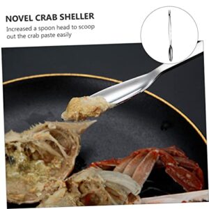 Anneome 3 Pcs Stainless Steel Crab Needle Lobster Crackers Stainless Steel Peeler Seafood Tools Shellfish Forks Shell Picks Crayfish Peelers Stainless Steel Crab Sheller Novel Crab Sheller