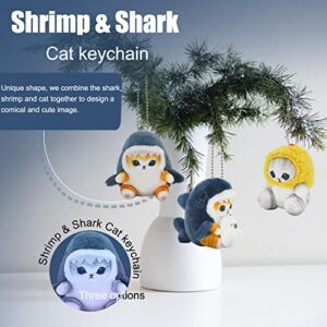 CNAANA Kawaii Shark Cat Plush Toy Stuffed Animal Doll, Soft Pillow for Boys & Girls (Shark cat, 20cm/7.8in)