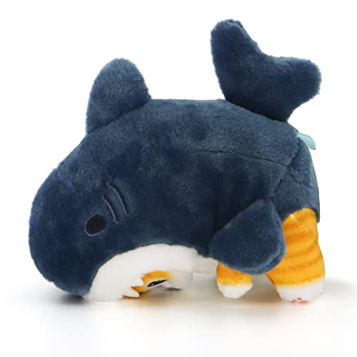 CNAANA Kawaii Shark Cat Plush Toy Stuffed Animal Doll, Soft Pillow for Boys & Girls (Shark cat, 20cm/7.8in)